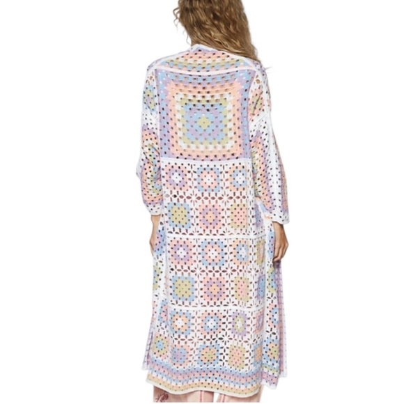 POL | Sweaters | Pol Granny Square Duster Cardigan In Colorful Pastel ...